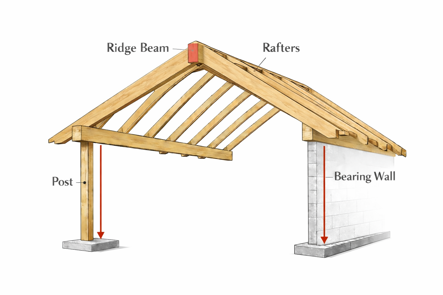 Ridge Beams in Roof Framing: When You Need One | ArchitectureCourses.org